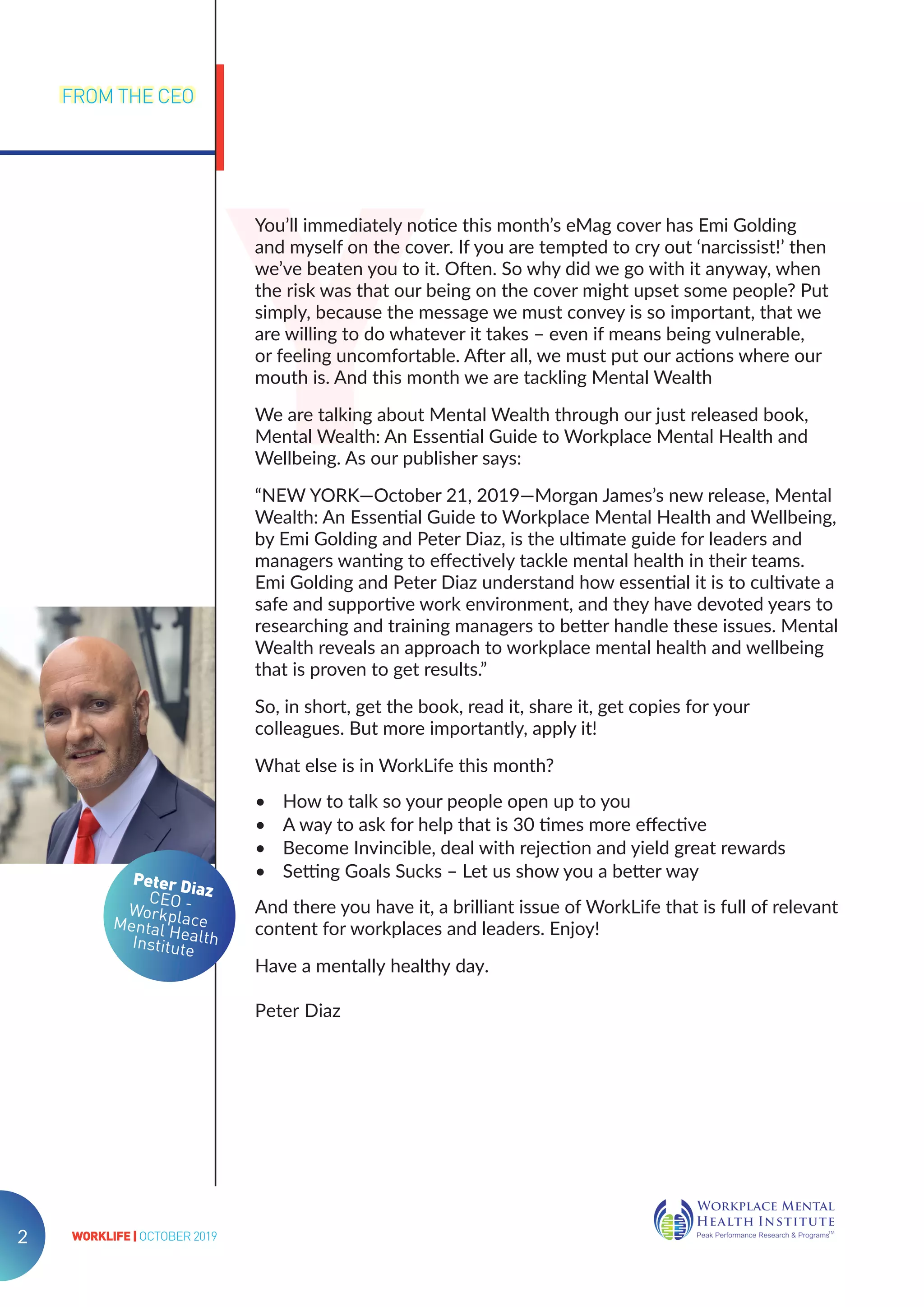 Workplace Mental Health eMag - WorkLife Oct 2019 Issue - Better ...