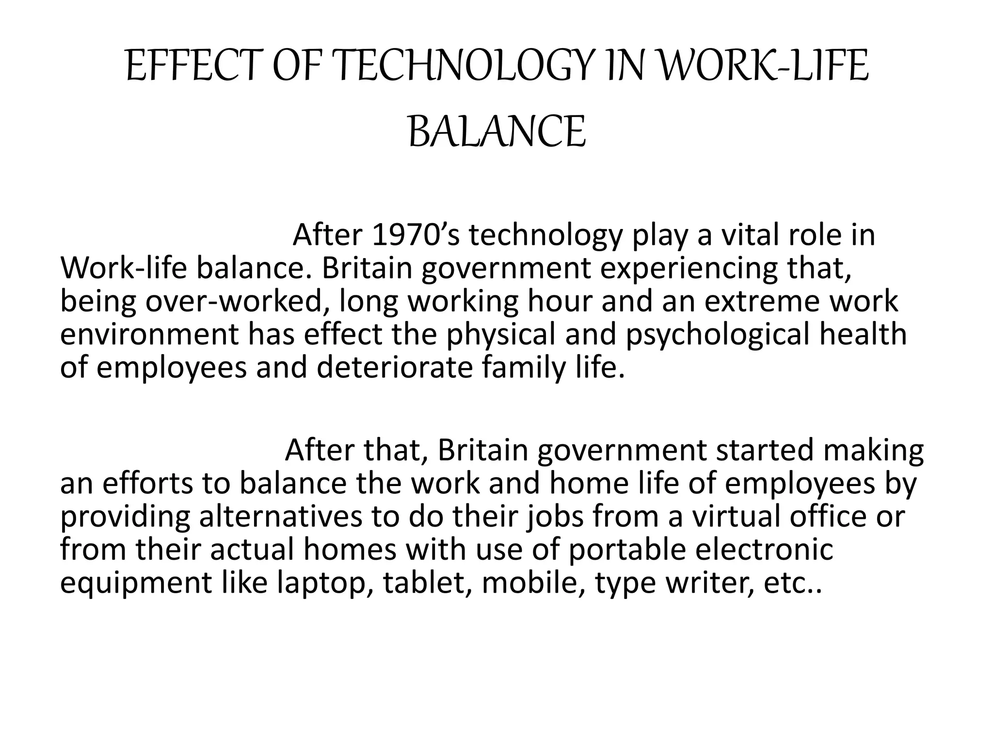 Work life balance | PPT
