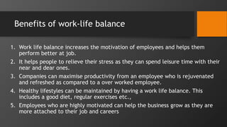 Work life balance | PPTX