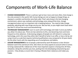 Work life balance | PPTX
