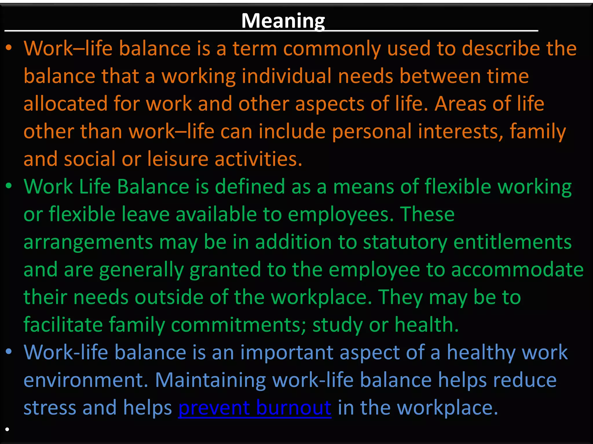 Work life balance | PPTX