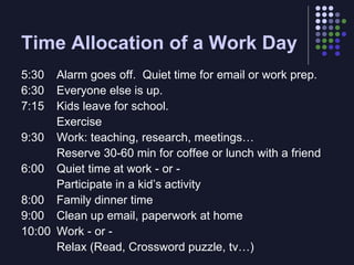 Work life balance and time management | PPT