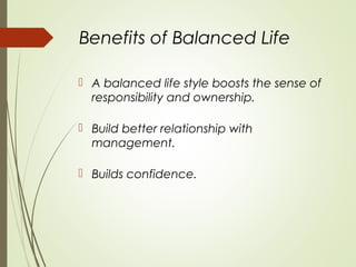 Work life balance presentation | PPT