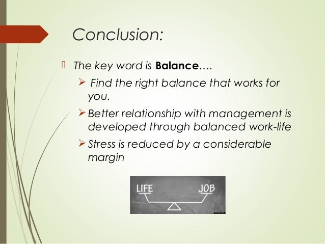 Work life balance presentation