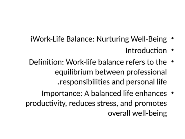 work life balance techniquest PowerPoint Presentation.pptx