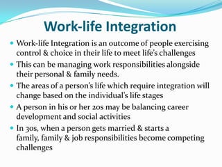 Work life integration | PPTX