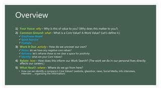 Work Life Values | PPTX