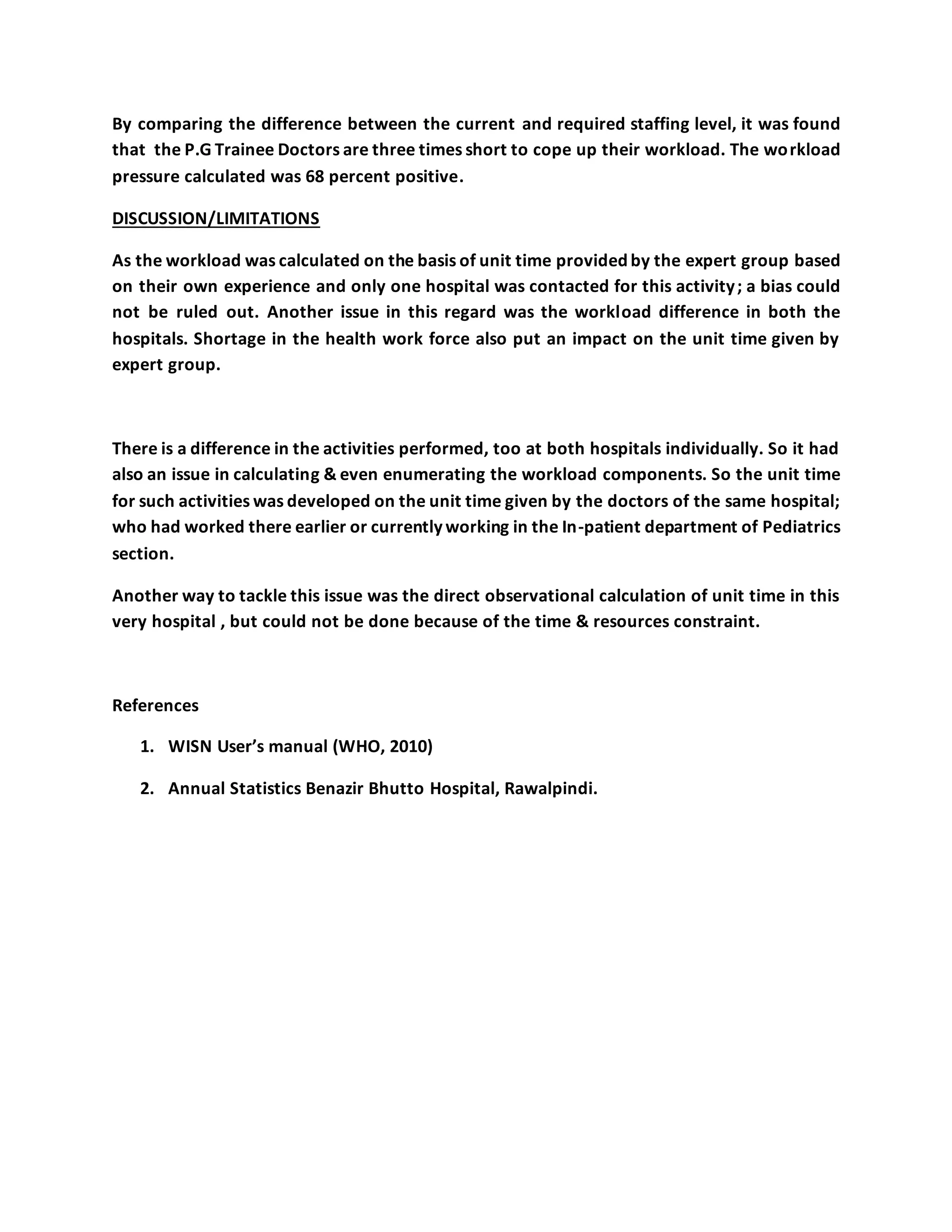 Workload indicators of staffing needs | DOCX