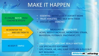 Athlete Monitoring and Workload Management Made Simple | PPTX
