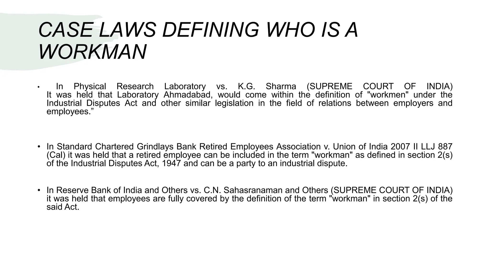 Workman and Industrial Dispute fuuffghkghk | PPTX