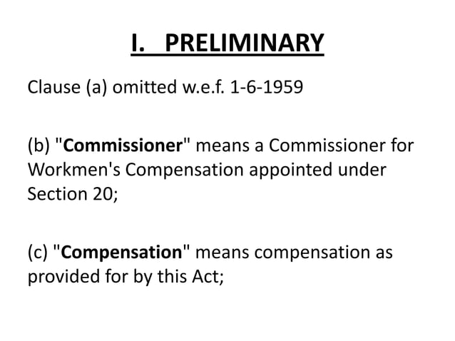 Workman compensation act | PPTX | Injuries | Diseases and Conditions