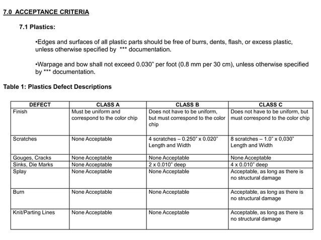 Workmanship standard template | PPT