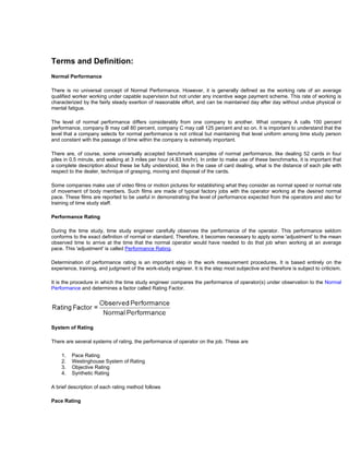 Work measurement | PDF