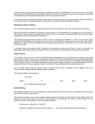 Work measurement | PDF
