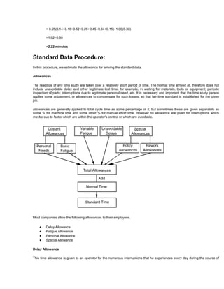 Work measurement | PDF