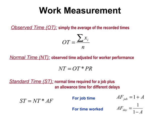Work measurement | PPT
