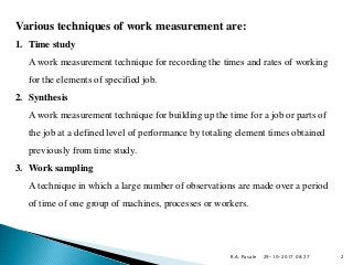 Work measurement | PPTX
