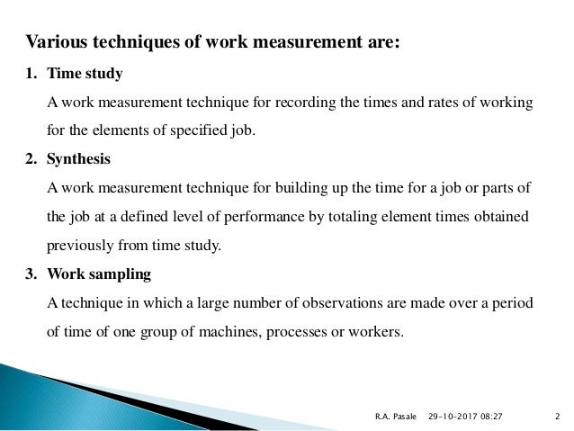Work measurement | PPT