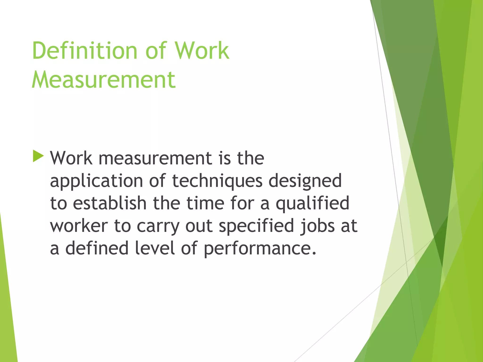 Work measurement | PPT