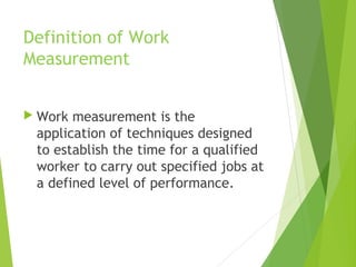 Work measurement | PPT