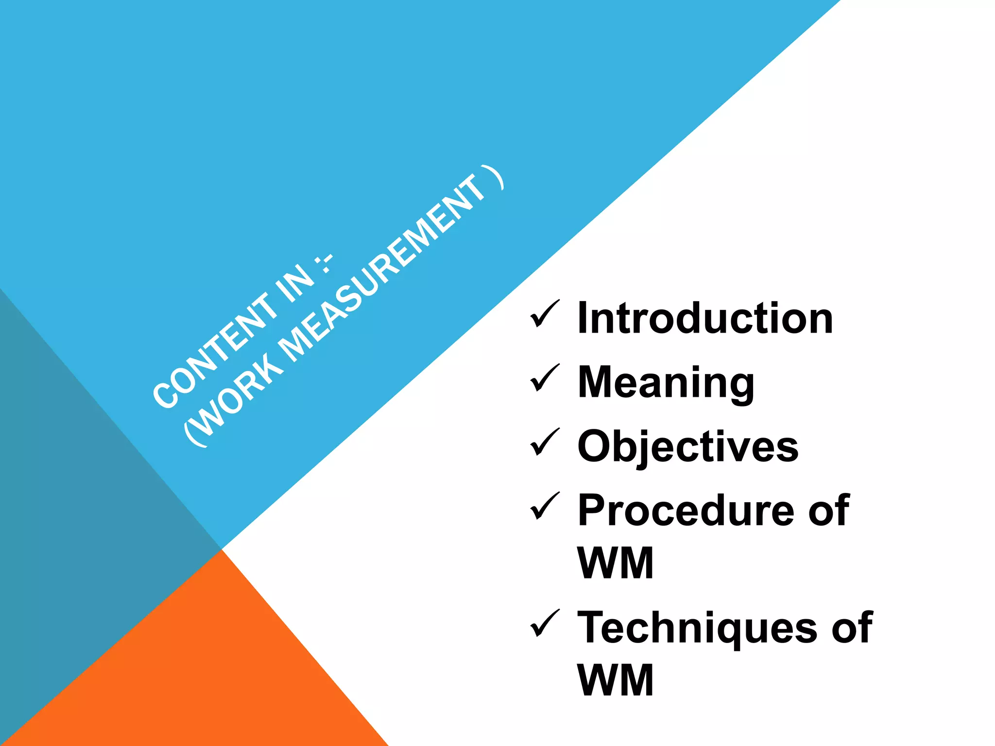 Work Measurment | PPTX