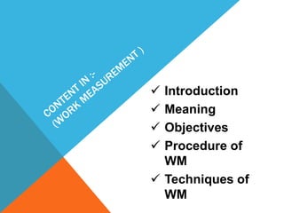 Work Measurment | PPTX