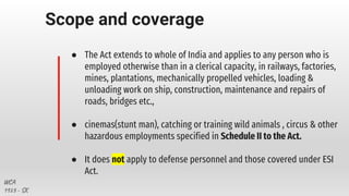 Workmen compensation act 1923 | PPTX