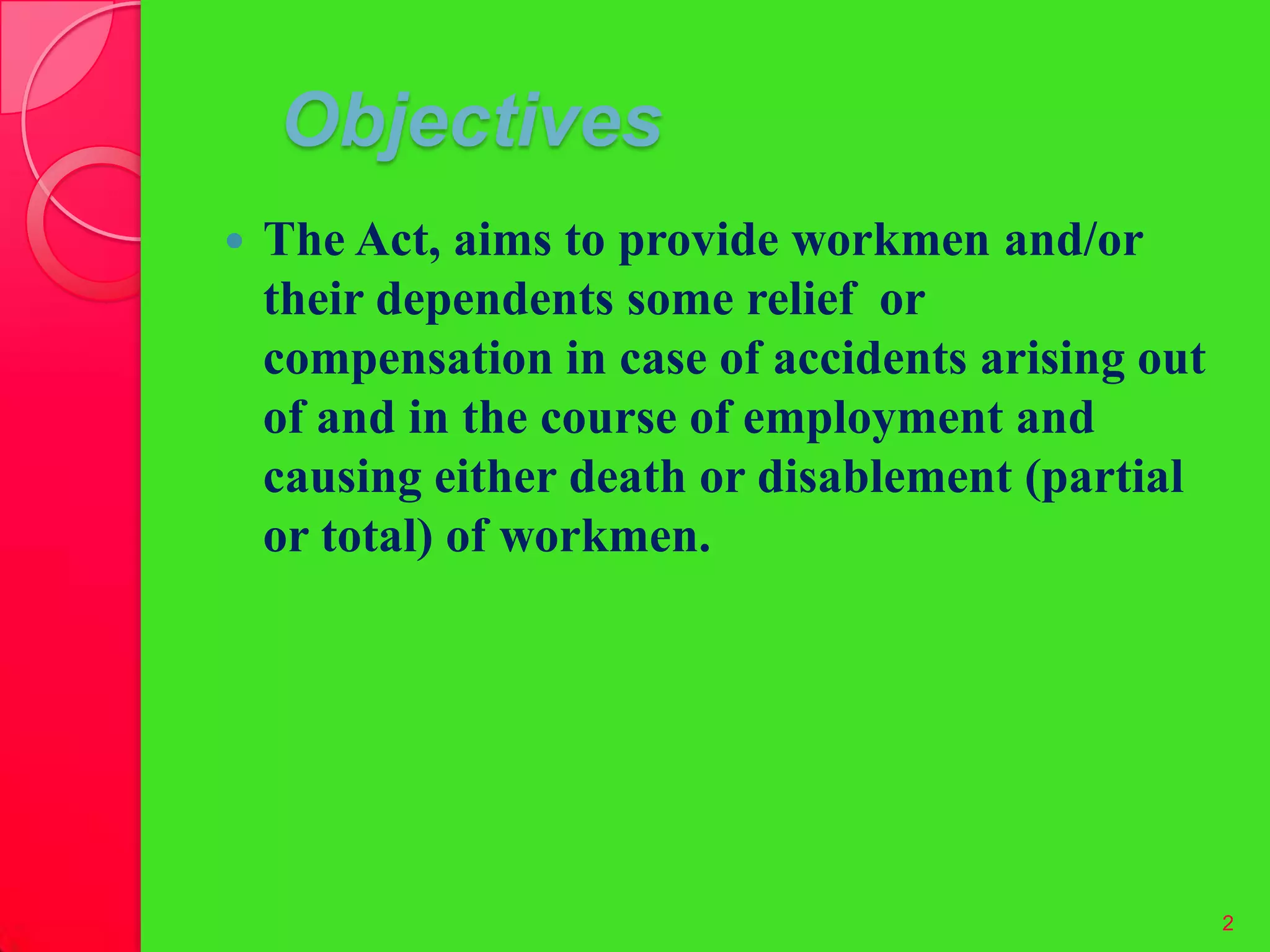 The Workmen's Compensation Act, 1923 | PPSX