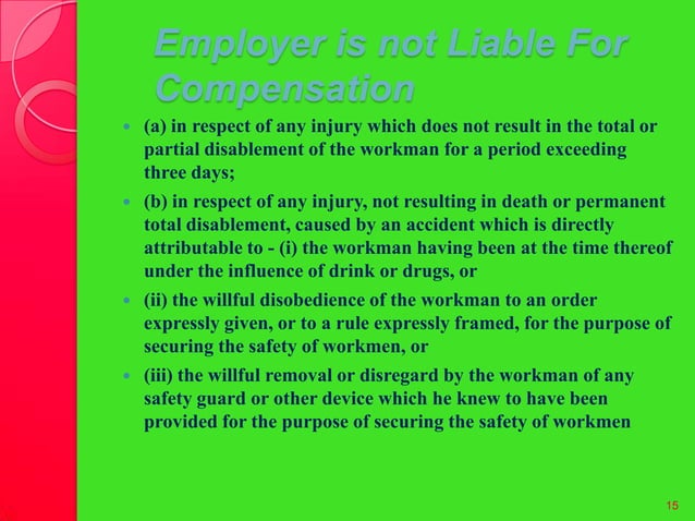 The Workmen's Compensation Act, 1923 | PPT | Free Download