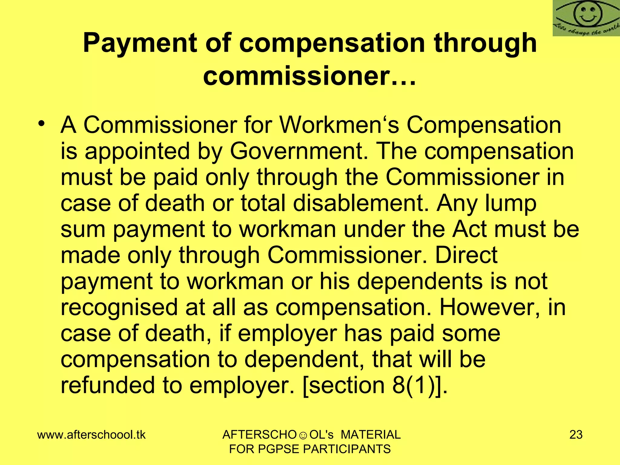 Workmens Compensation Act, 1923 | PPS