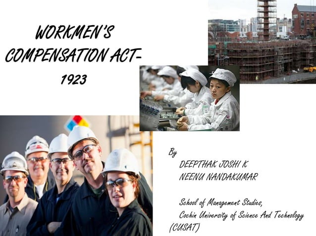 Workmen's Compensation Act -1923 | PPTX | Injuries | Diseases and ...