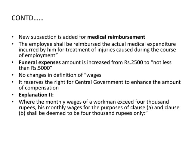 Workmen's Compensation Act -1923 | PPTX | Injuries | Diseases and ...