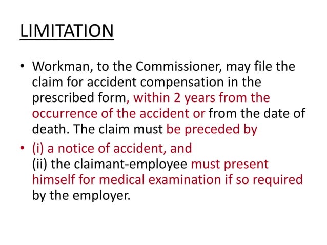 Workmen's Compensation Act -1923 | PPTX | Injuries | Diseases and ...