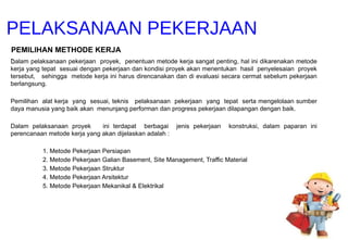 Work Method cara kerja pekejeraan struktur | PPTX