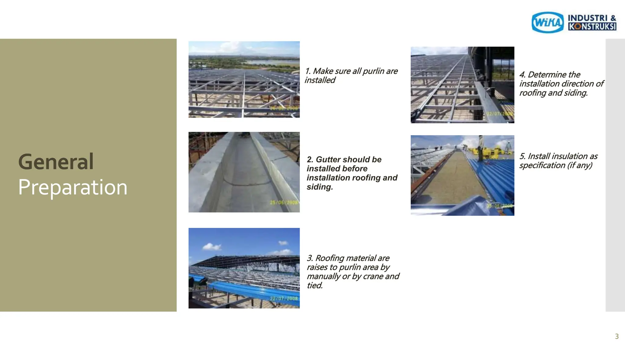 Work Method Roofing Siding for Steel Structure Building | PPTX