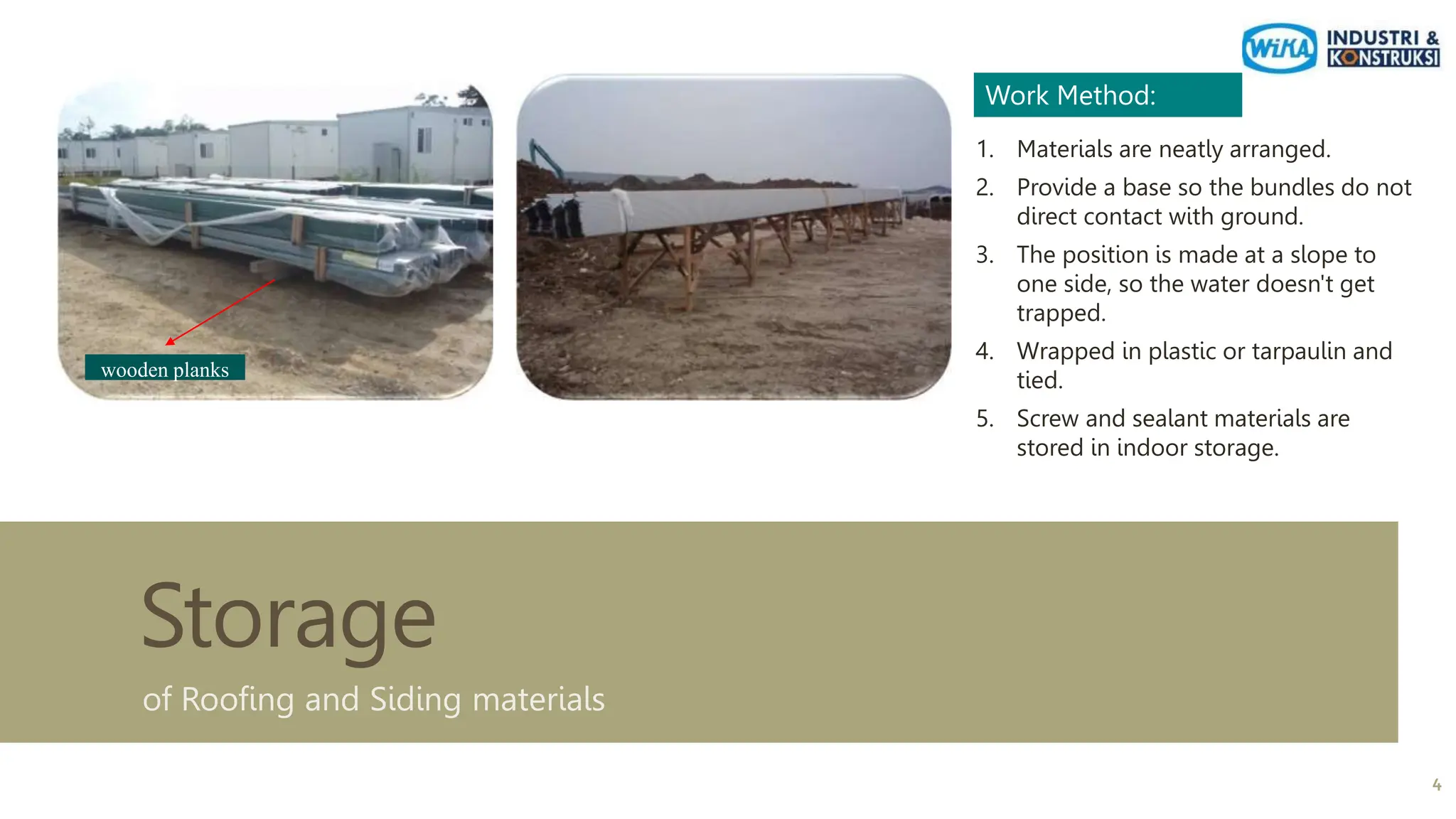 Work Method Roofing Siding for Steel Structure Building | PPTX