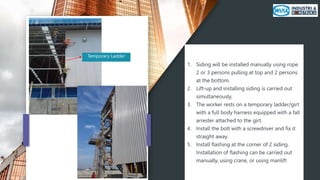 Work Method Roofing Siding for Steel Structure Building | PPTX