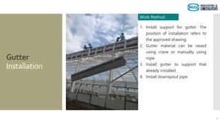 Work Method Roofing Siding for Steel Structure Building | PPTX