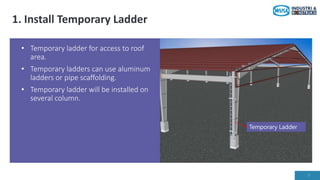 Work Method Roofing Siding for Steel Structure Building | PPTX