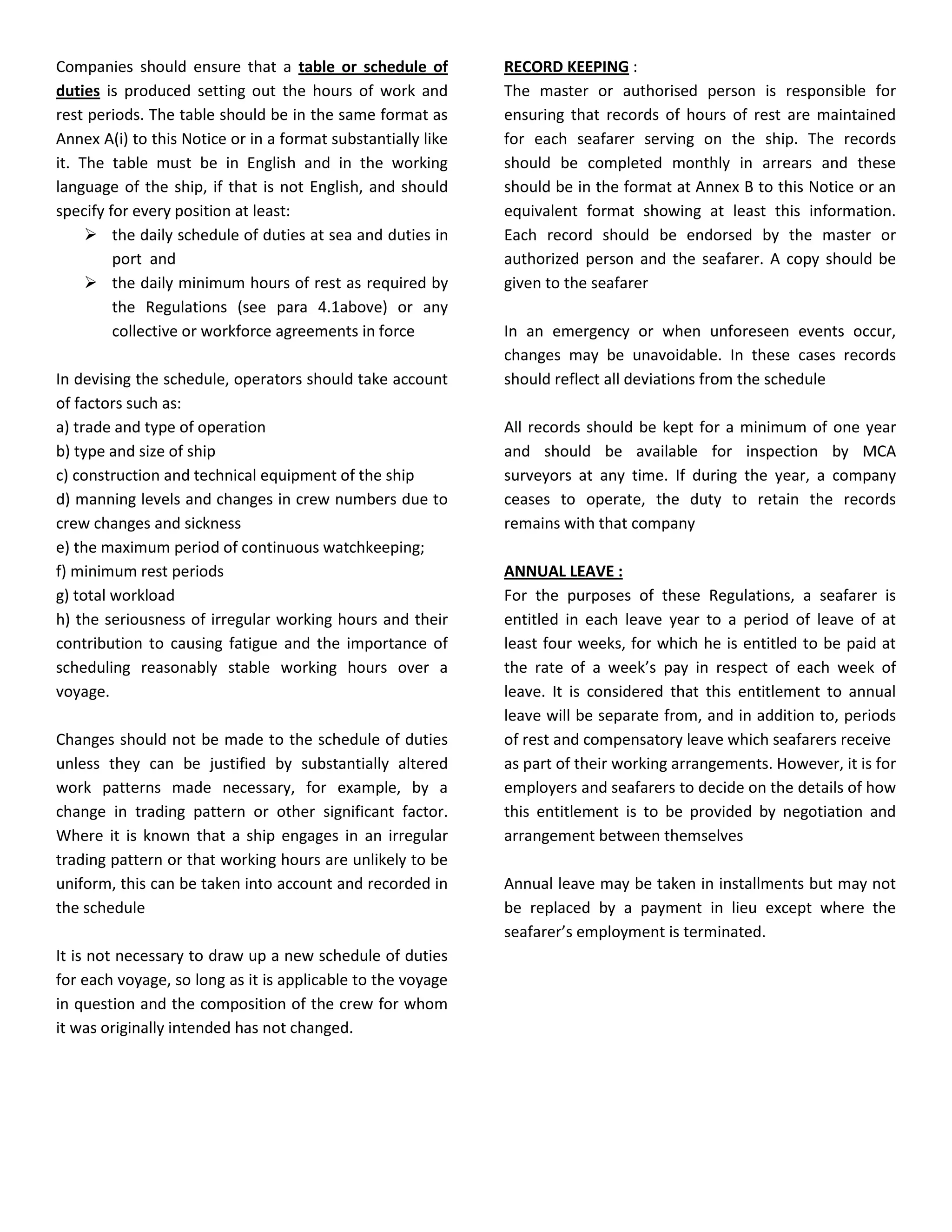 Work n rest hours & olb | DOCX