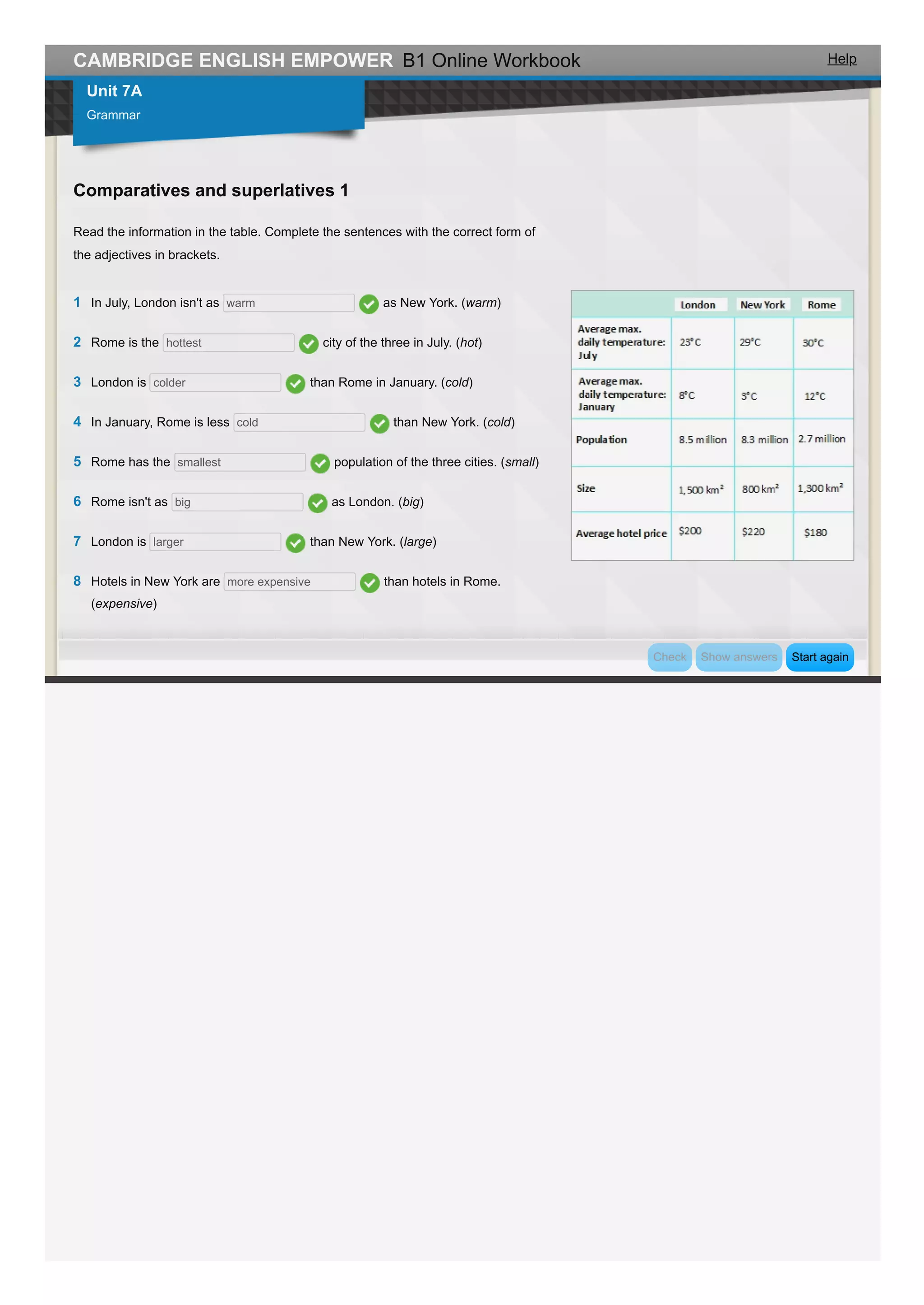 Unit 7 - Online Workbook | PDF