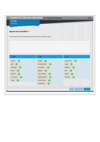 Unit 8 - Online Workbook | PDF