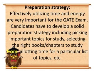 Work on your strengths for the gate exam | PPT