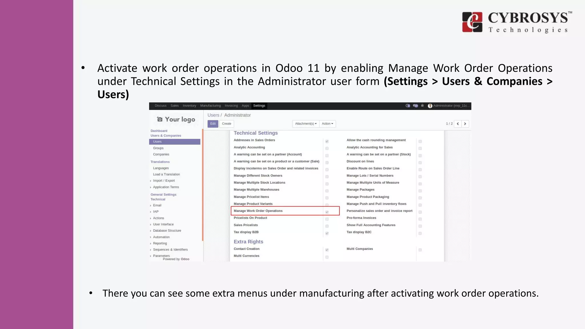 Work order messages in odoo mrp | PPT