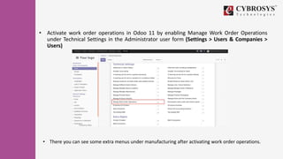 Work order messages in odoo mrp | PPT