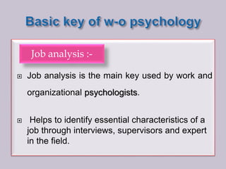 Work & organizational psychology | PPTX