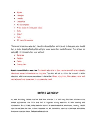 Workout Nutrition Pdf