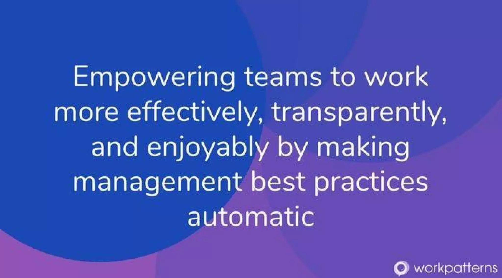 Workpatterns Pitch Deck | PDF