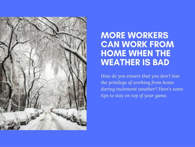 Working at Home in Inclement Weather | PDF