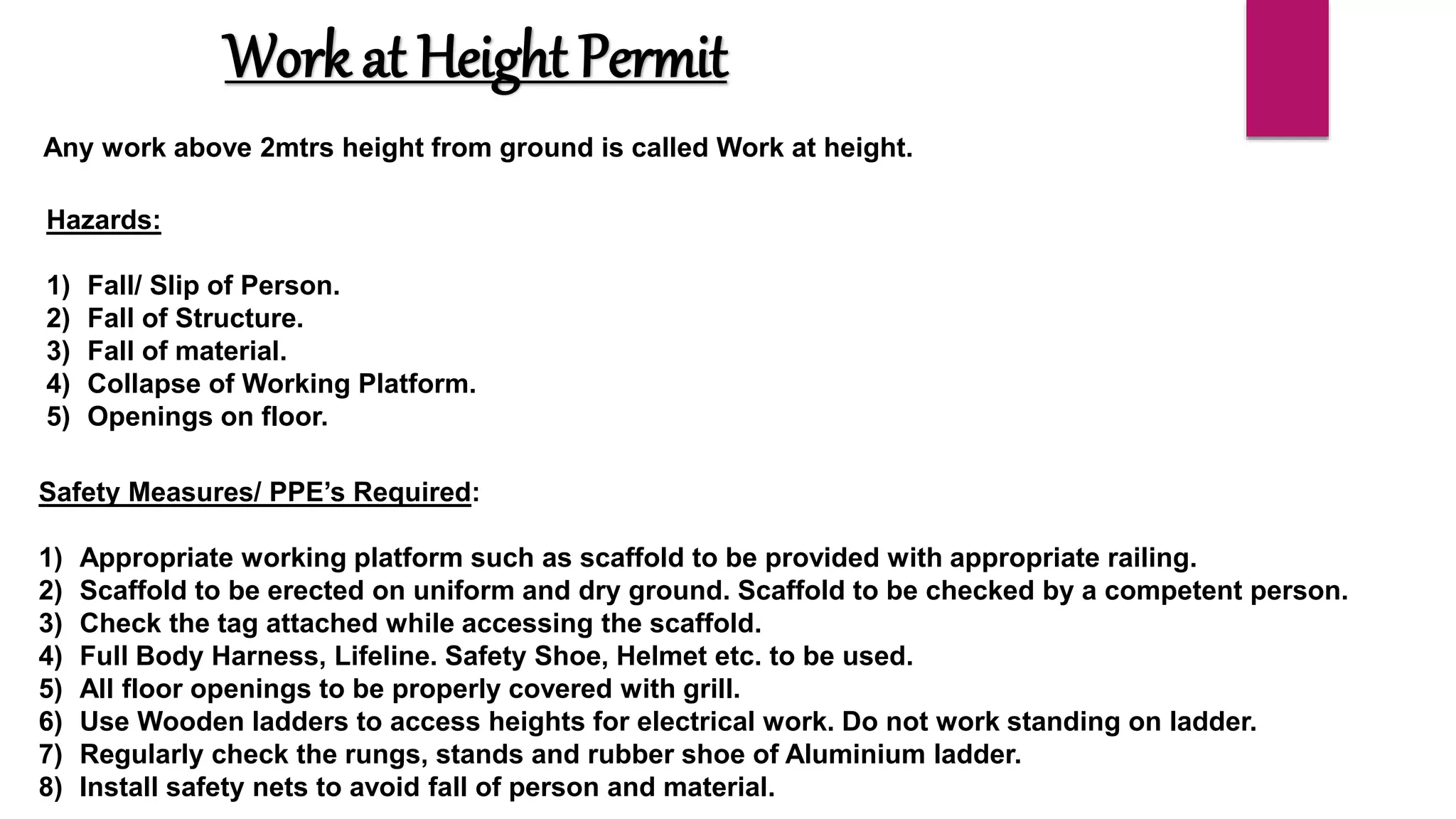 Permit to Work Training | PPTX